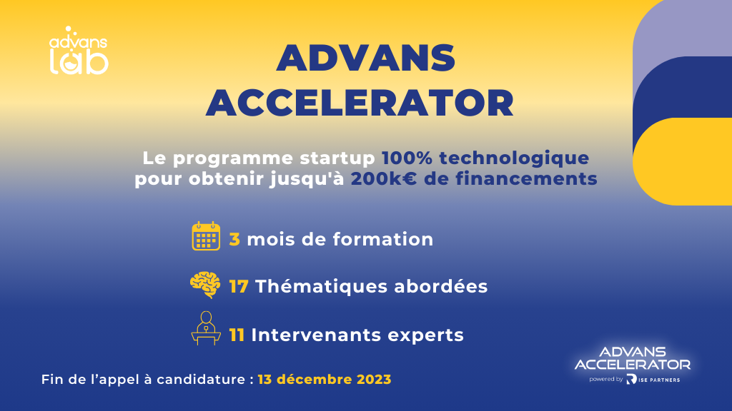 Programme d'accélération 2024 de startups - ADVANS Lab